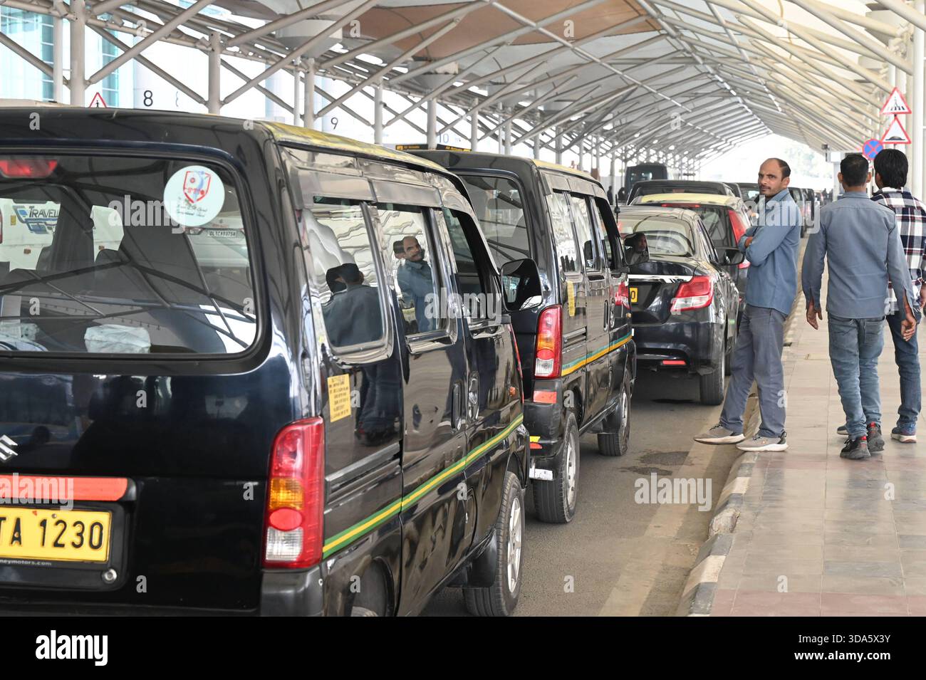 NEW DELHI, INDIA - DECEMBER 8: Taxi Parked at the IGI International ...