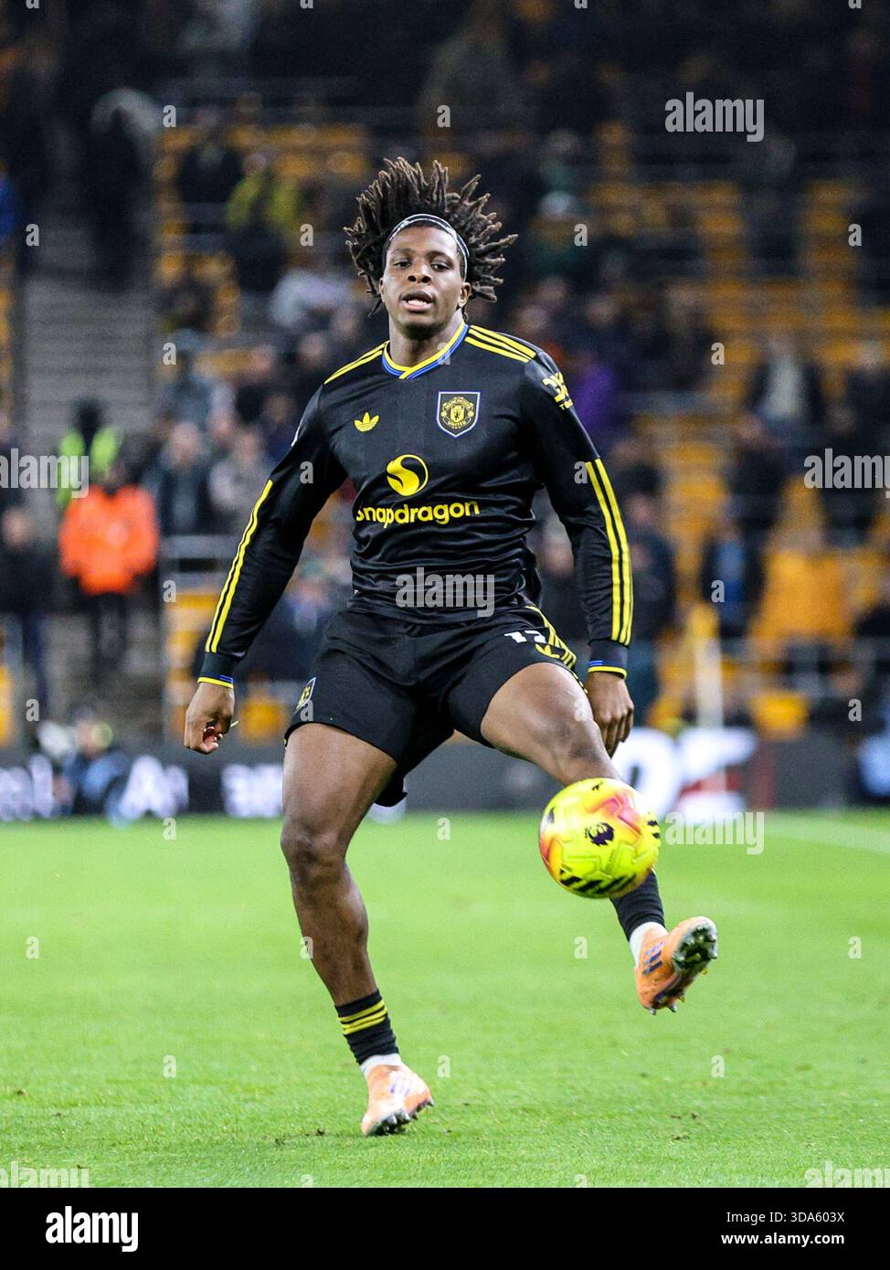 Patrick Dorgu (13 Manchester United) on the ball during the Premier ...