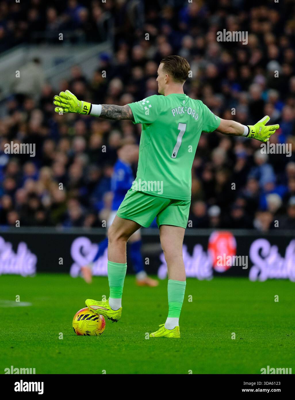 Jordan Pickford of Everton seen during the Premier league football ...