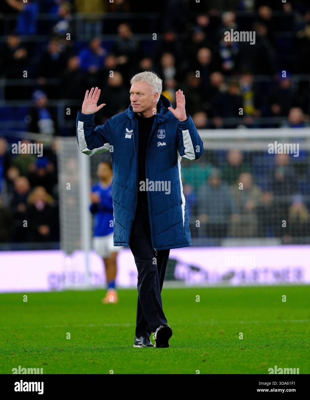 Everton Head Coach David Moyes seen during the Premier league football ...