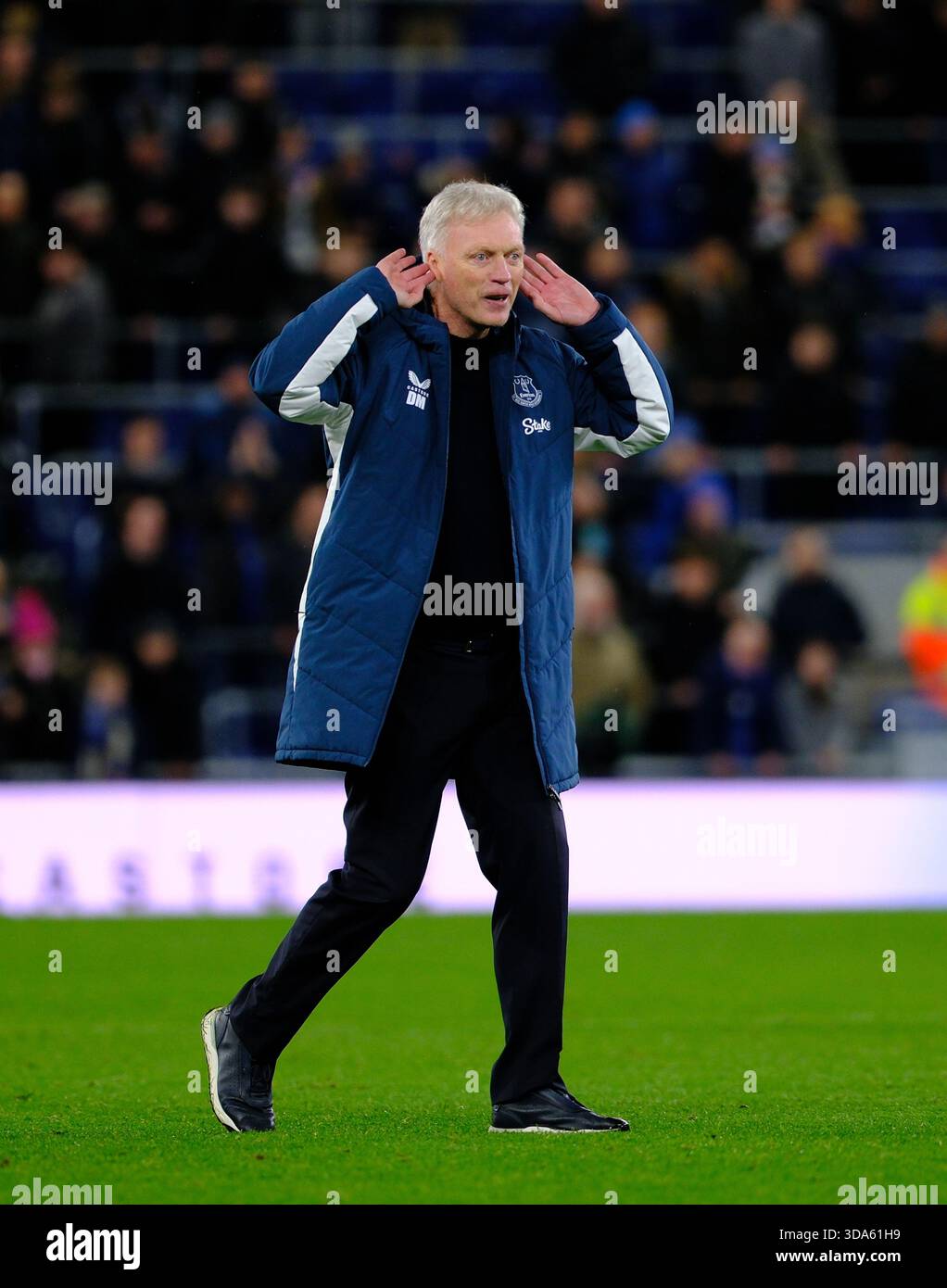 Everton Head Coach David Moyes seen during the Premier league football ...