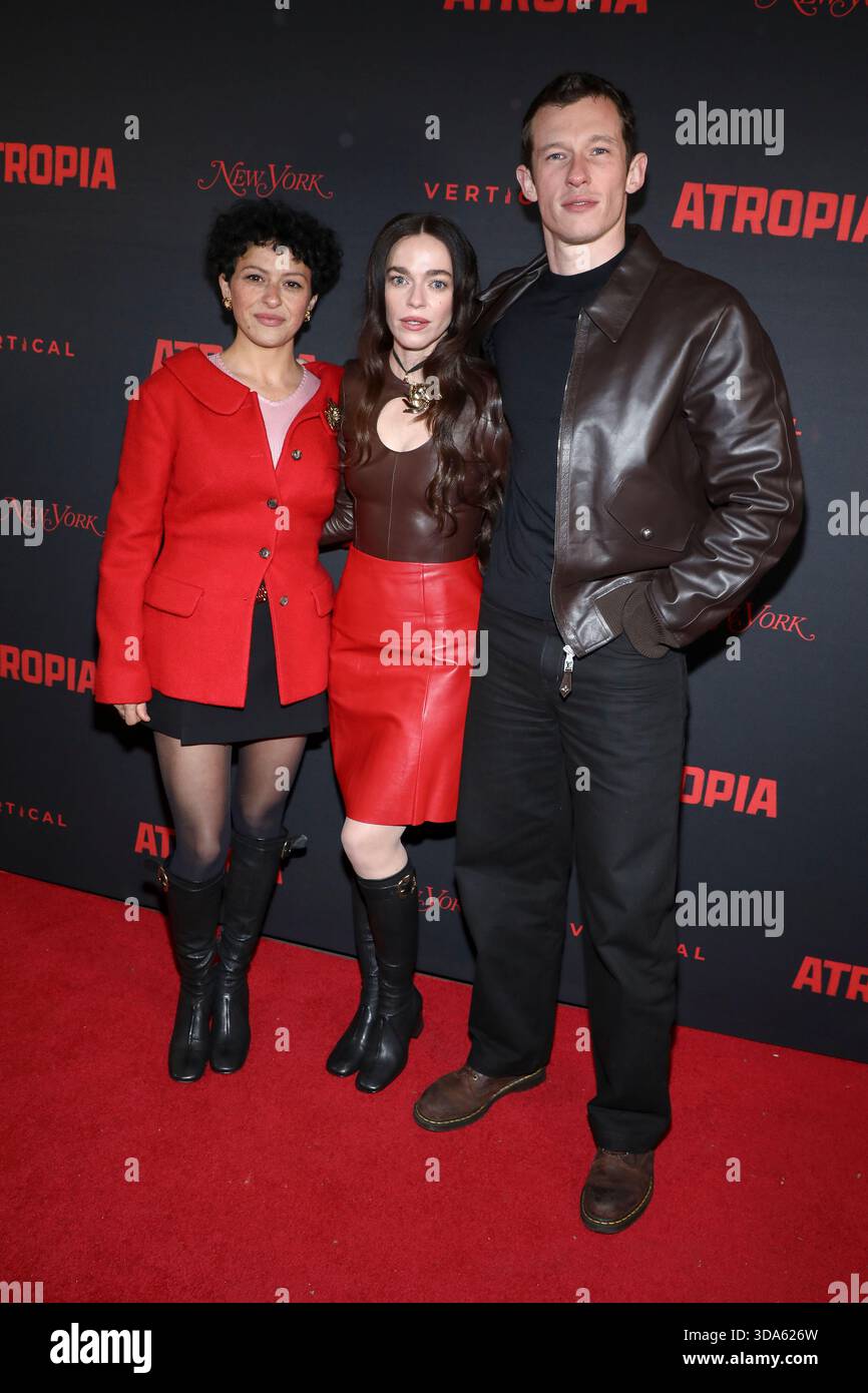Alia Shawkat, from left, Hailey Gates and Callum Turner attend the ...