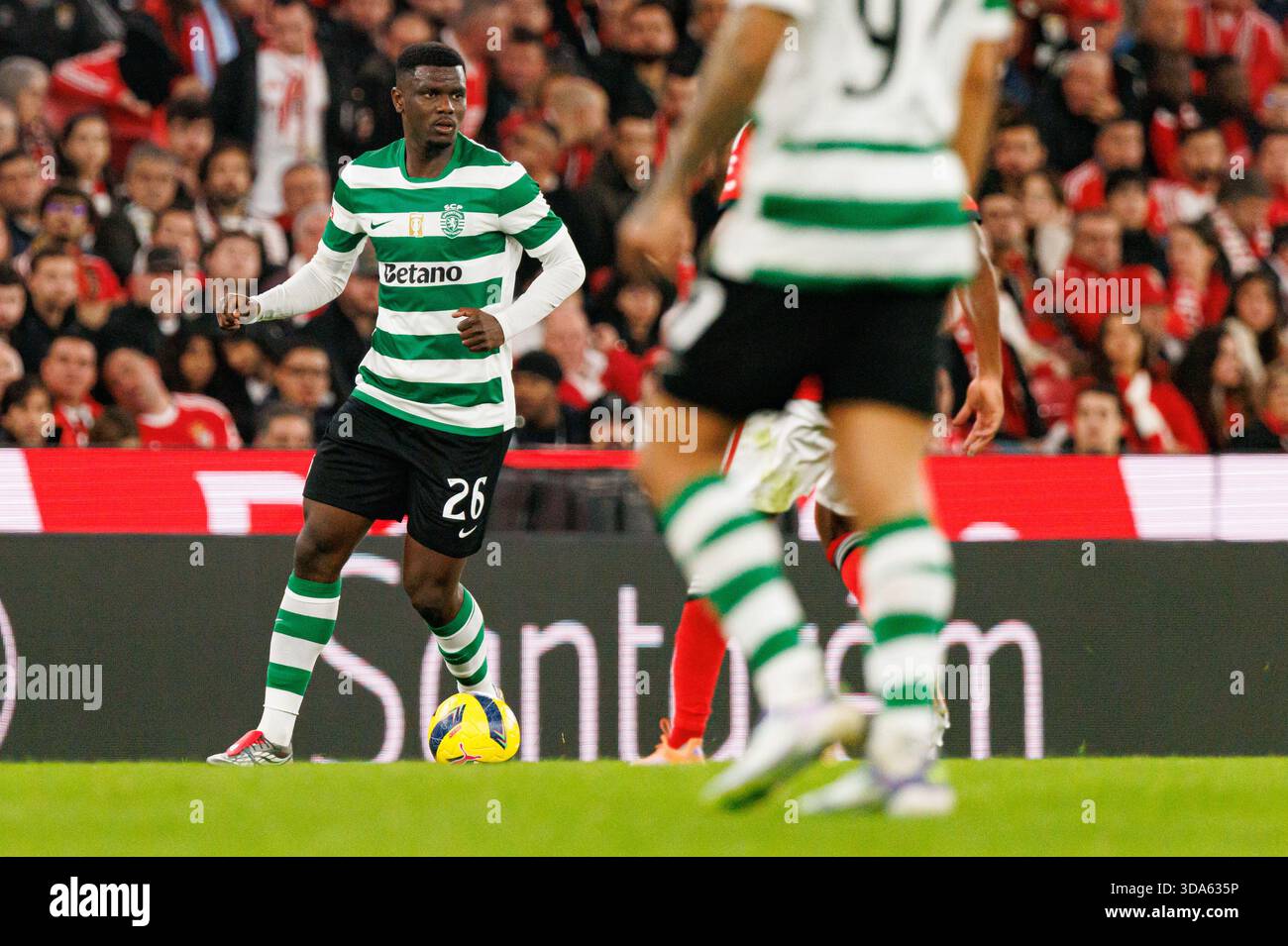 Ousmane Diomande seen during Liga Portugal game between SL Benfica and ...
