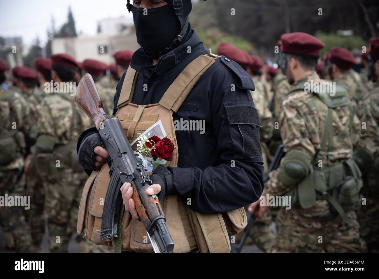 The Syrian transitional government stages a military parade at Umayyad ...