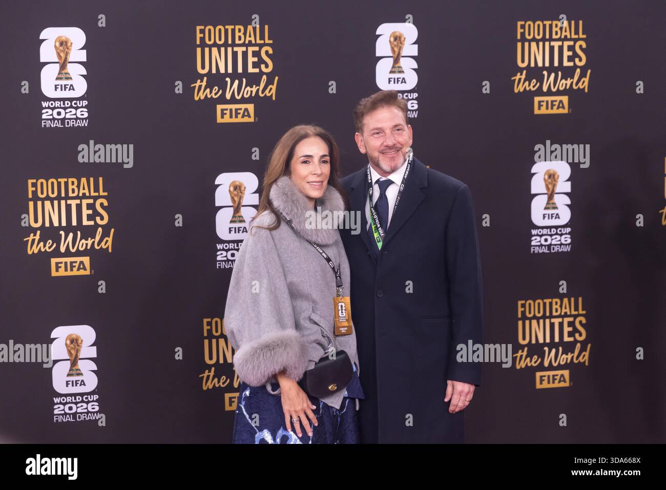 President of CONMEBOL Alejandro Dominguez and wife María Mercedes Pérez ...