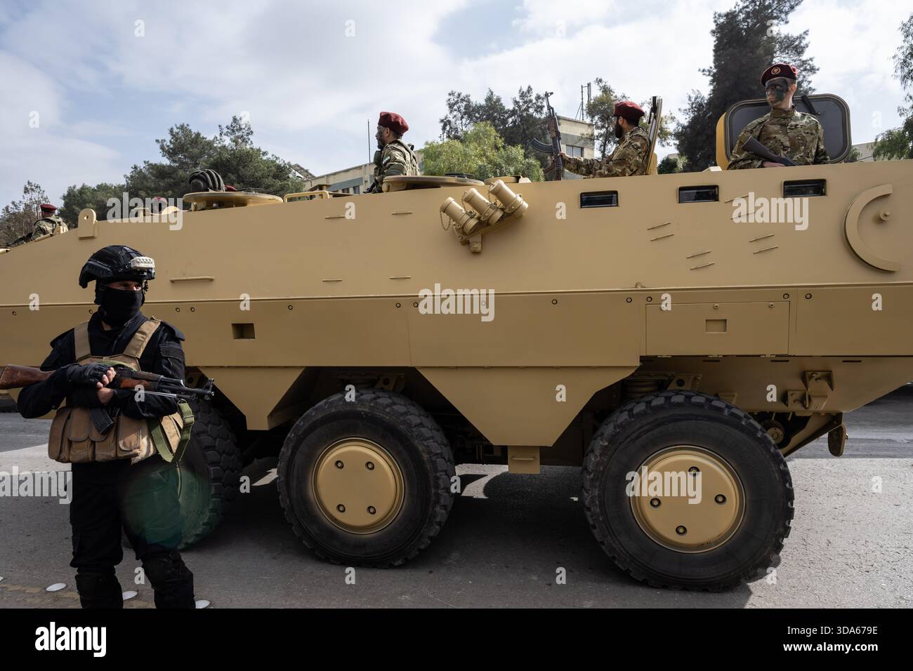 The Syrian transitional government stages a military parade at Umayyad ...