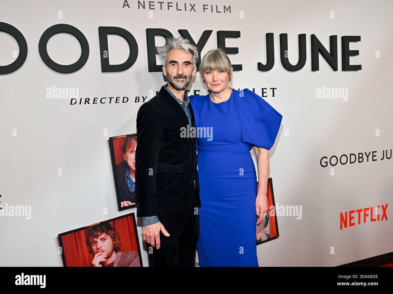 Kate Solomon, right, and guest attend the special screening of "Goodbye ...