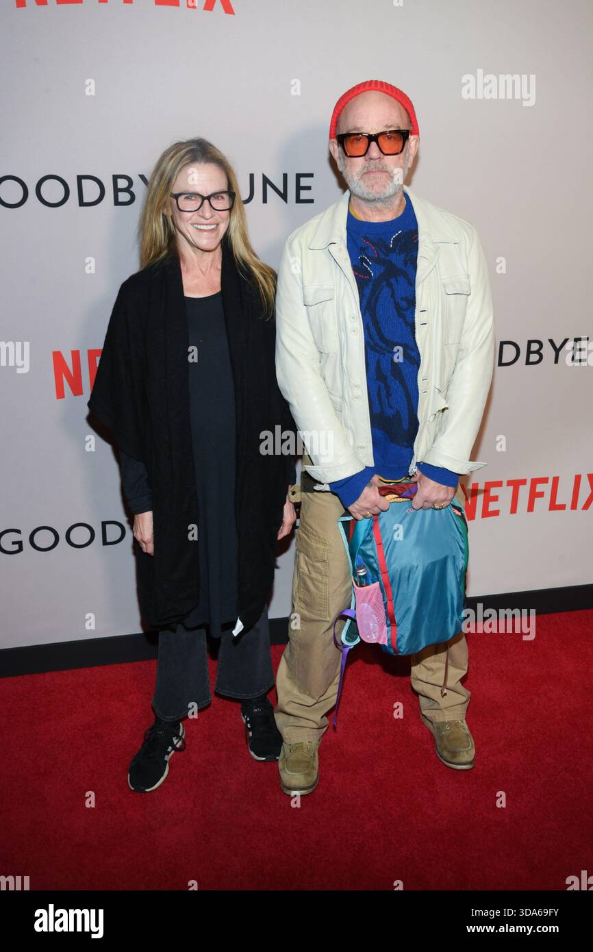 (L-R) Jane Pratt and Michael Stipe attend Netflix's "Goodbye June" New ...