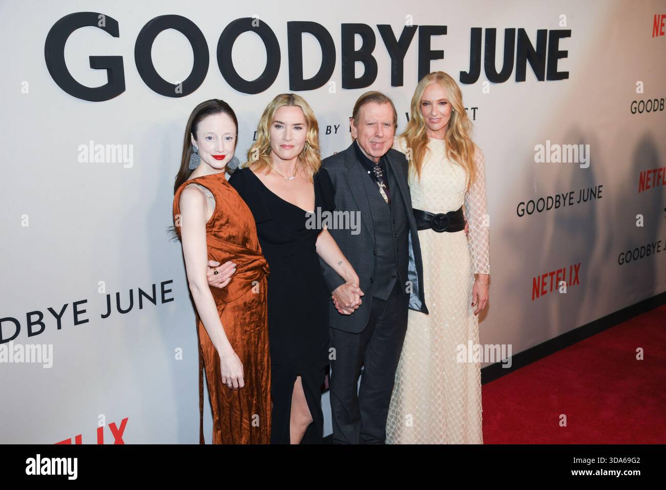(L-R) Andrea Riseborough, Kate Winslet, Timothy Spall and Toni Collette ...