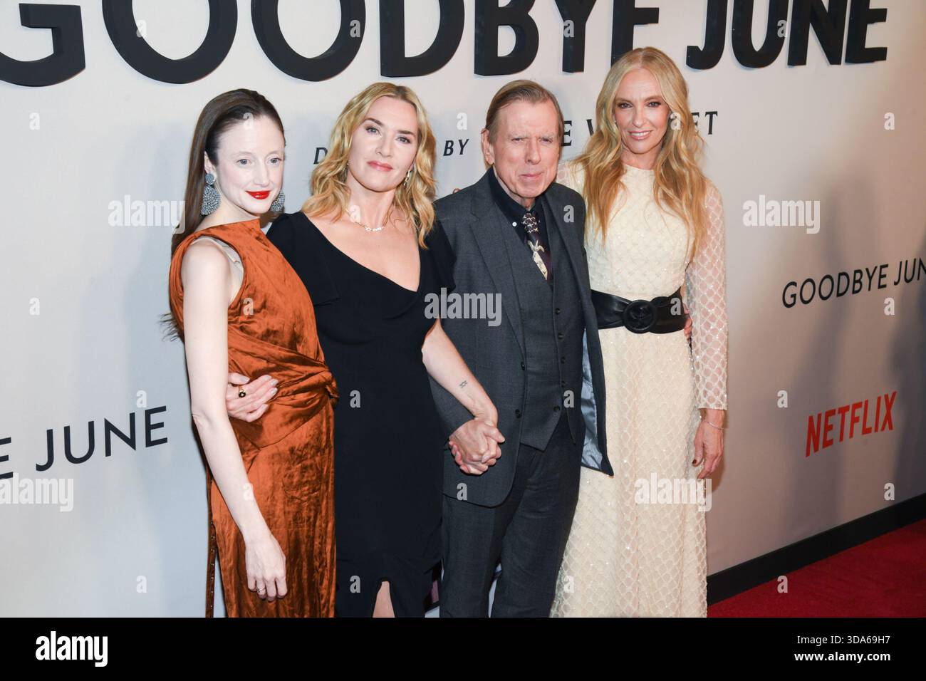 (L-R) Andrea Riseborough, Kate Winslet, Timothy Spall and Toni Collette ...