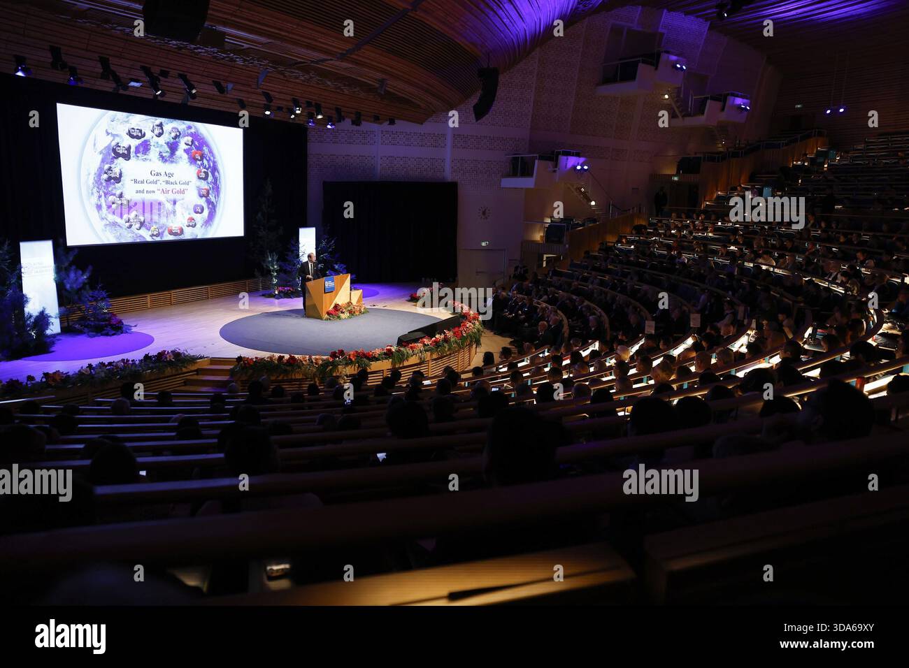 Nobel Prize in chemistry laureate Susumu Kitagawa delivers his Nobel ...