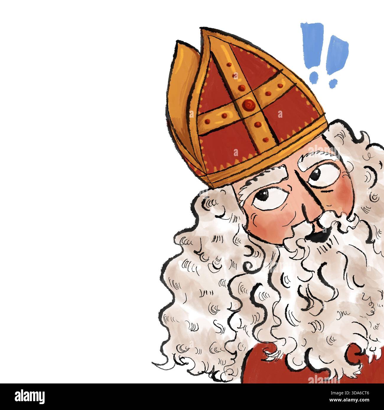 Sinterklaas illustration on transparent background, inspired by Saint ...