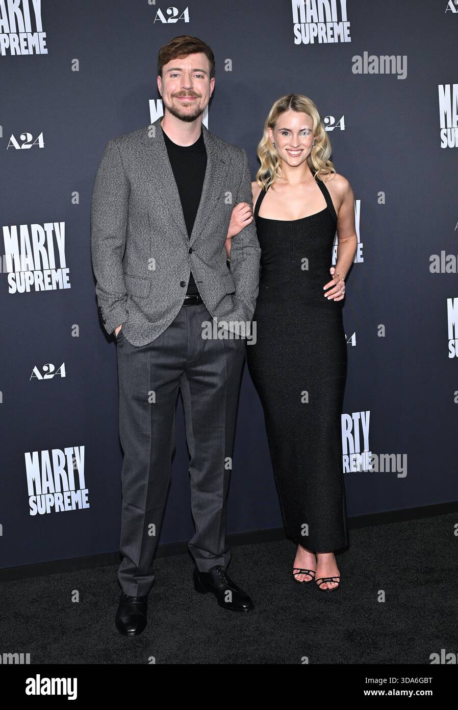 MrBeast aka Jimmy H. Donaldson and Thea Booysen arriving to the Los ...