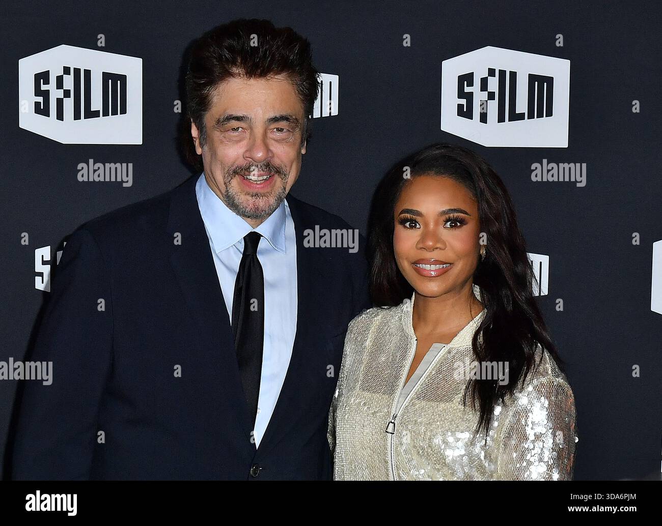 Benicio del Toro and Regina Hall attend the 2025 SFFILM Awards at ...