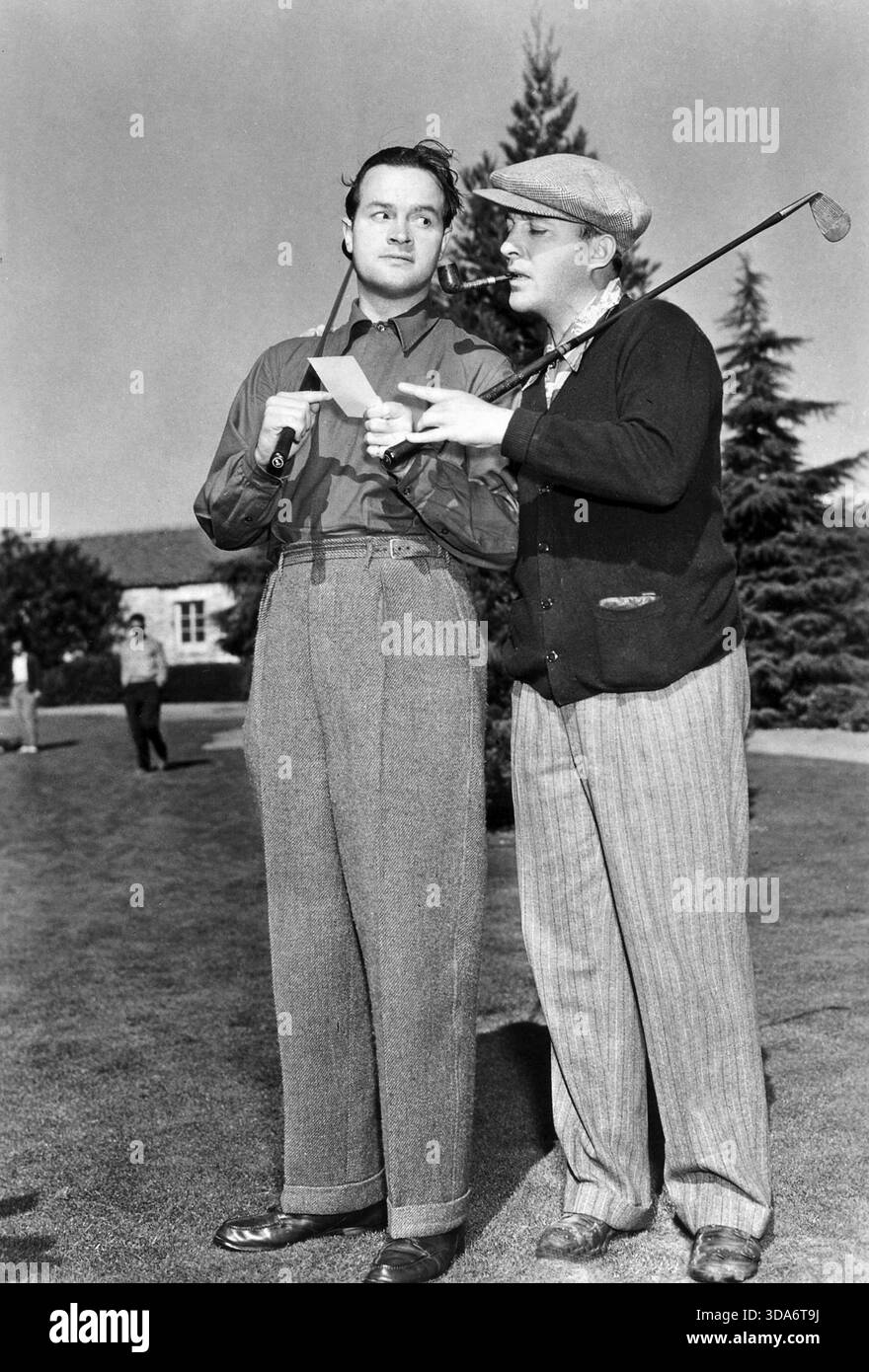 Bob Hope & Bing Crosby playing golf (Paramount) Keybook photo, 1937 ...