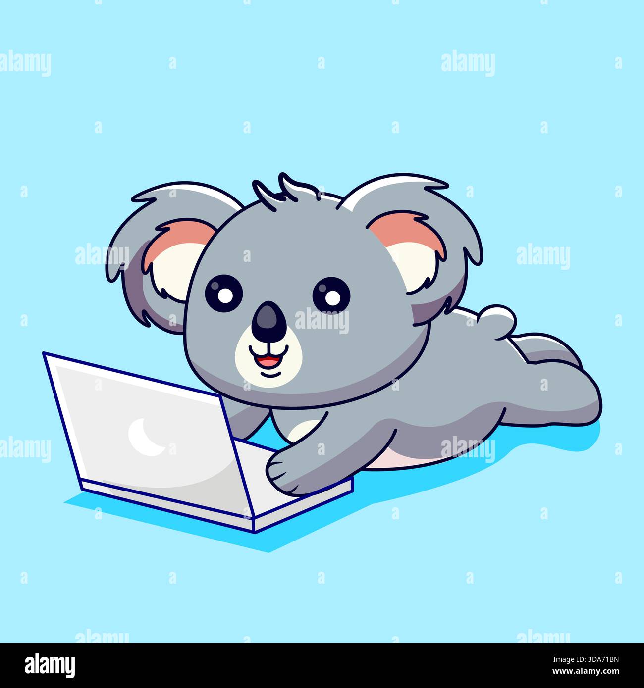 Cute koala lying down Stock Vector Images - Alamy