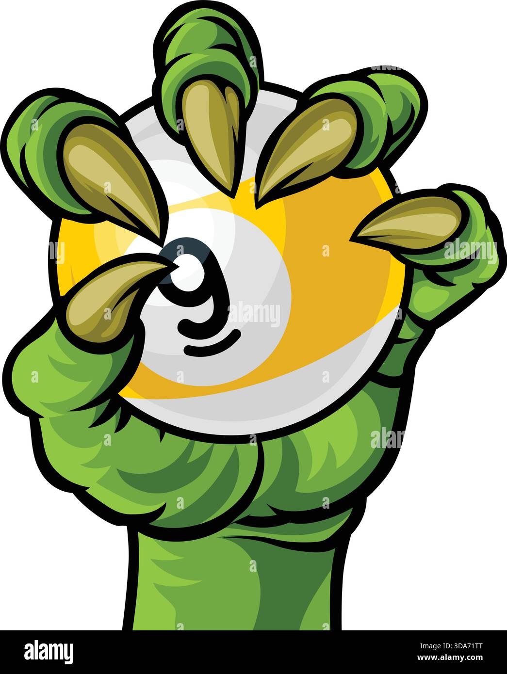 Claw Hand and 9 Ball Nine Ball Pool Cartoon Mascot Stock Vector Image ...