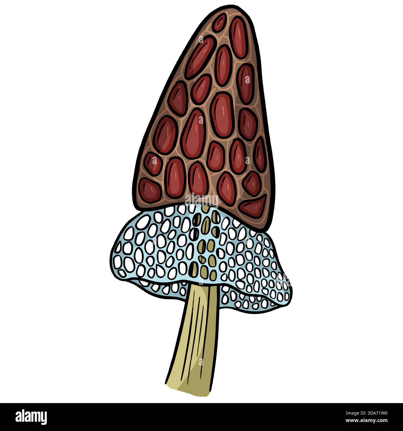 Fun Cartoon Mushroom Toadstool Character Vector Illustration Stock ...