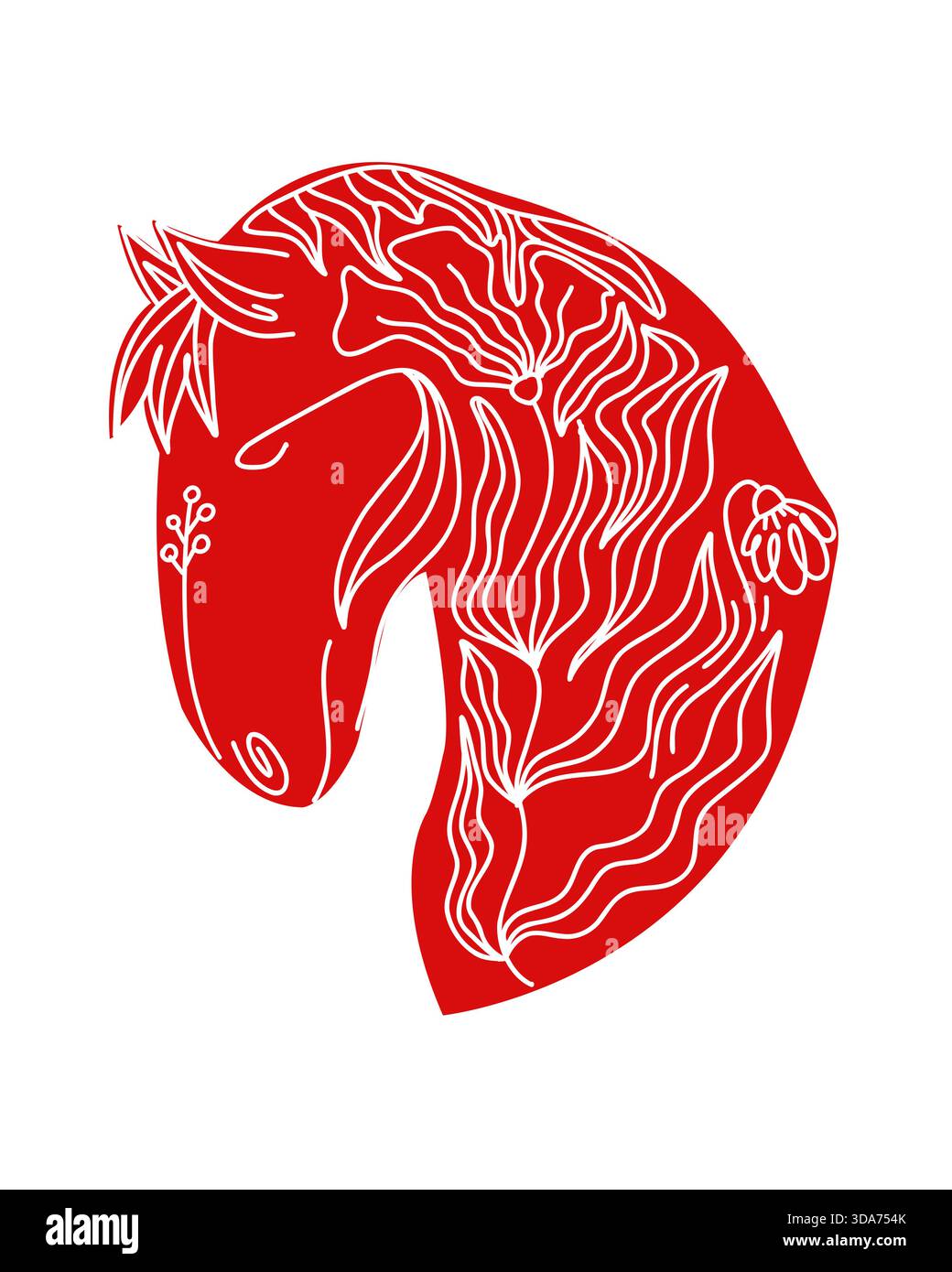 Cute zodiac horse luck Stock Vector Images - Alamy