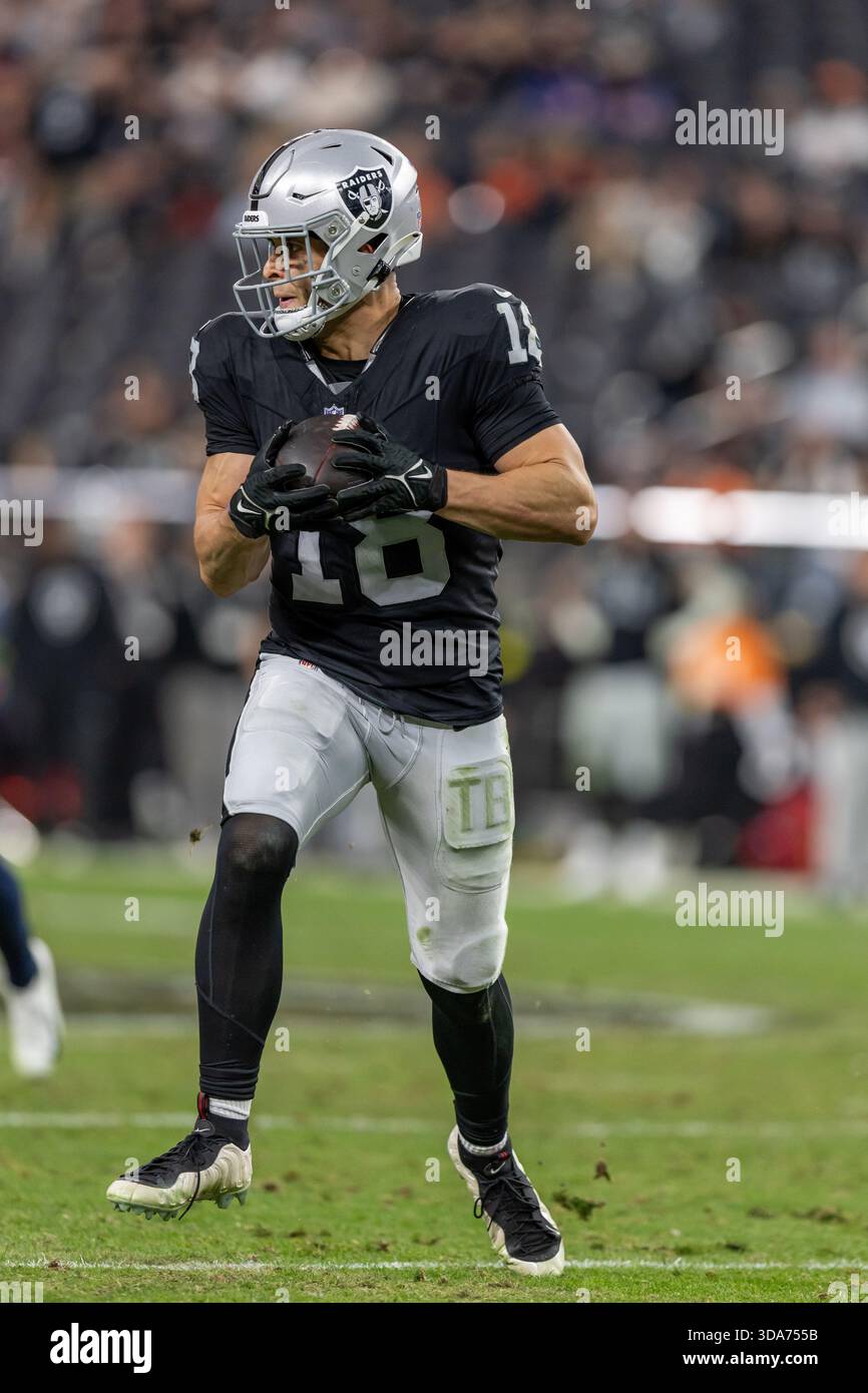 Las Vegas Raiders Wide Receiver Jack Bech 18 Catches A Pass And Runs