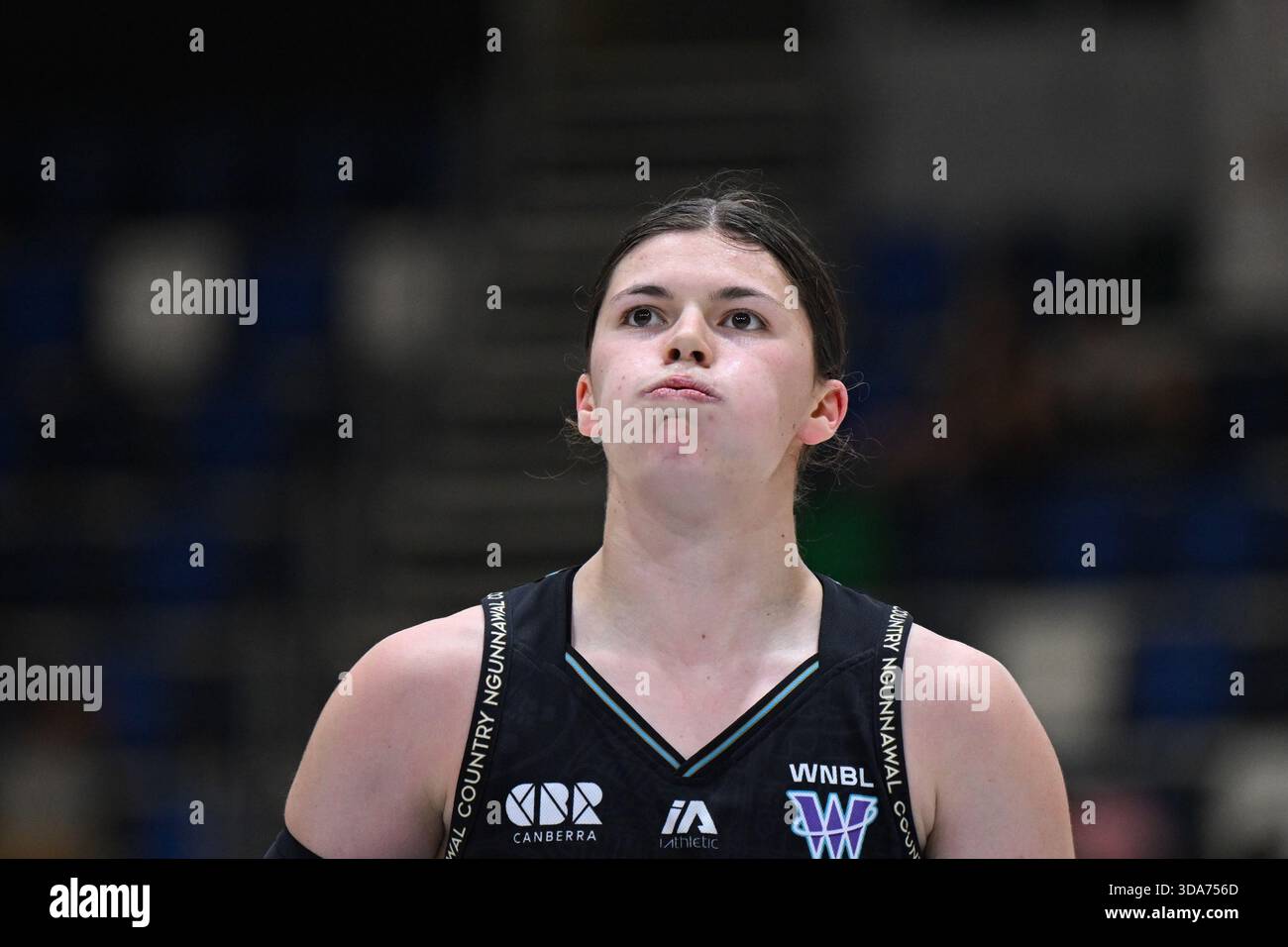 Jade Melbourne of the Capitals reacts during the WNBL Round 8 match ...