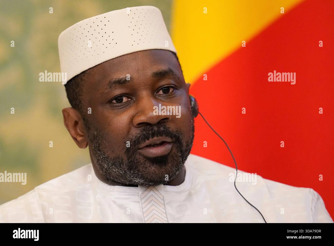 FILE -Interim President of the Republic of Mali Assimi Goita speaks to ...