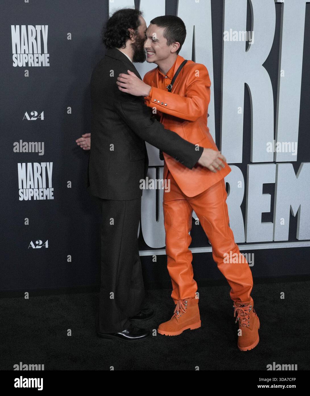 (L-R) Director Josh Safdie and Timothée Chalamet at the A24's MARTY ...