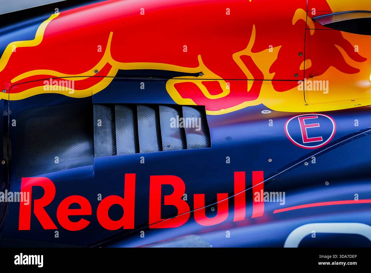 Yas Island, United Arab Emirates. 09th Dec, 2025. Red Bull RB21 side ...