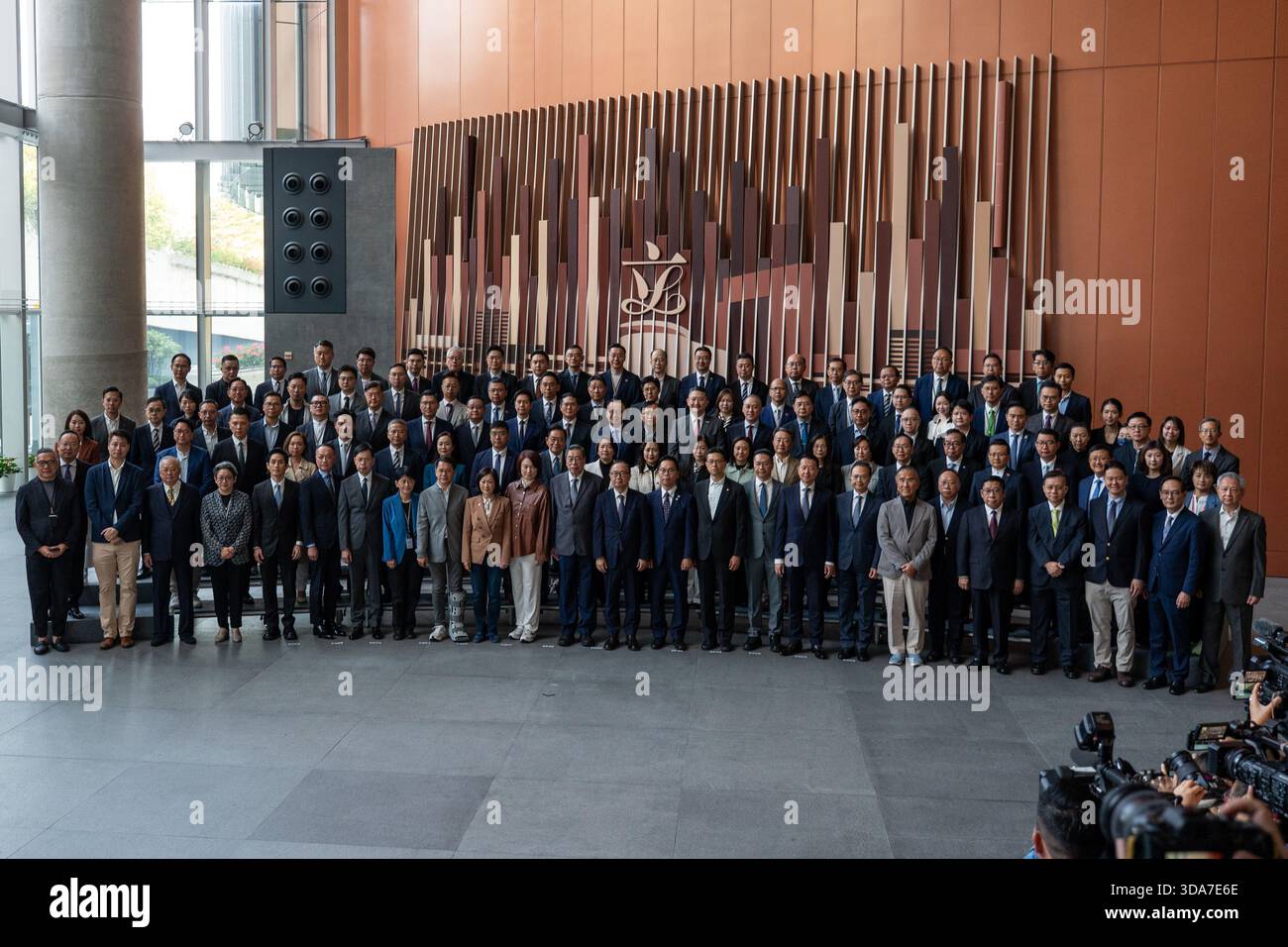 Current and newly elected lawmakers at a event to meet the media at ...