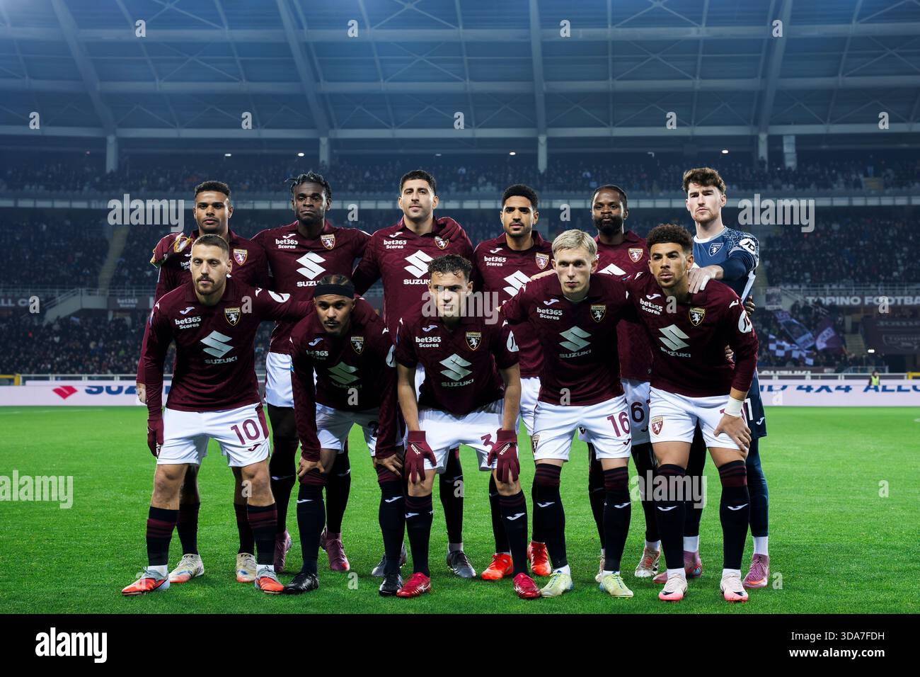 Players of Torino FC pose for a team photo prior to the Serie A ...