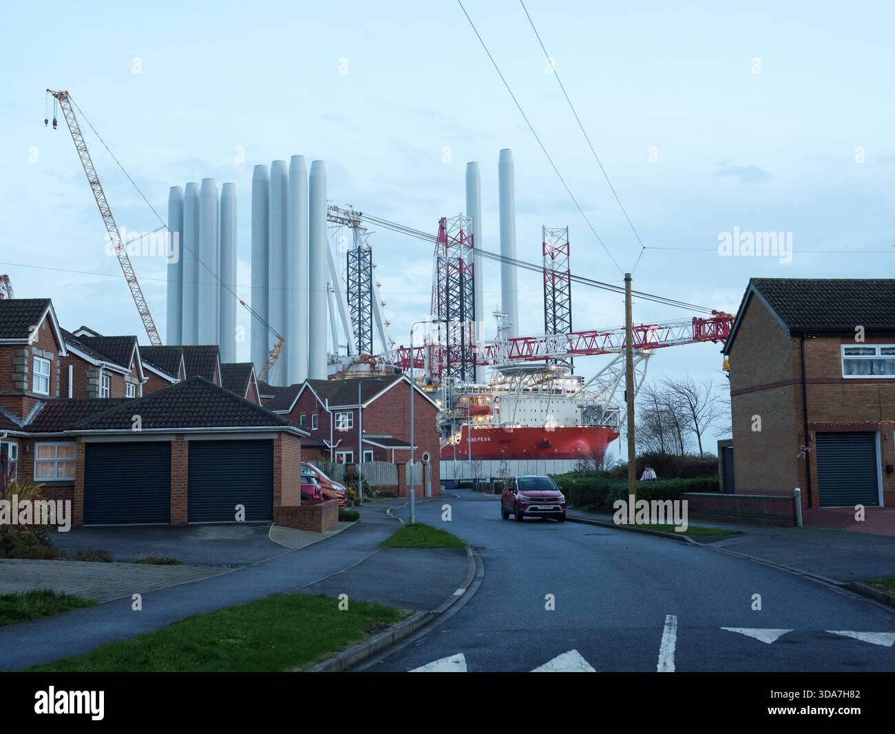 Wind Peak an offshore support vessel engaged in the installation of ...
