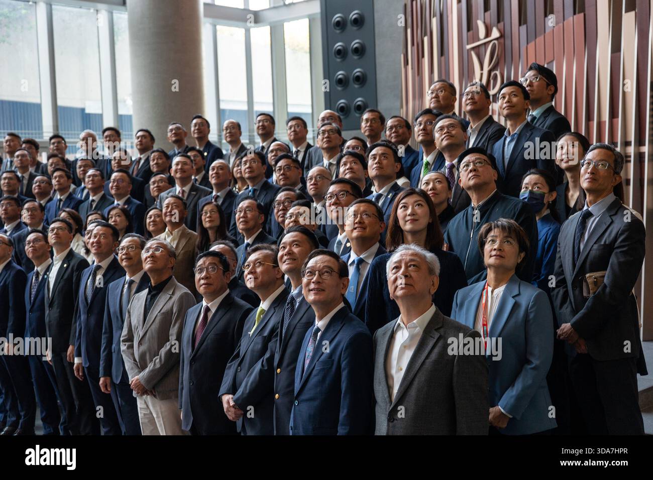 Current and newly elected lawmakers at a event to meet the media at ...