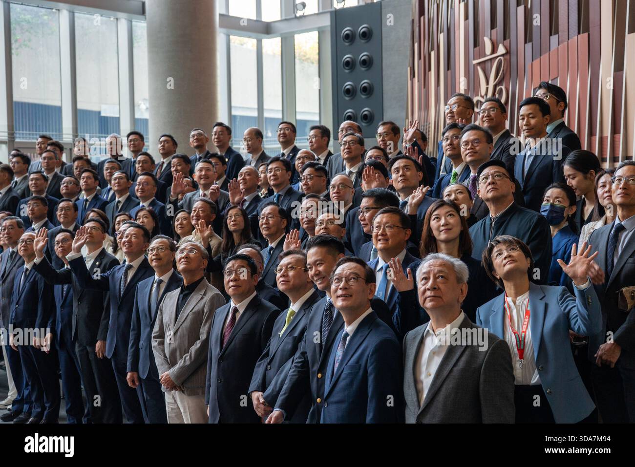 Current and newly elected lawmakers at a event to meet the media at ...