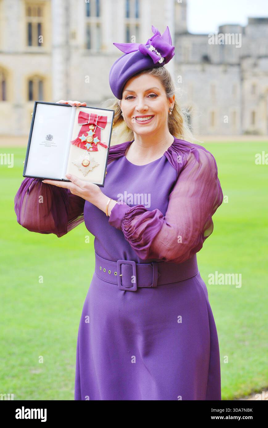 Dame Penny Mordaunt after being made a Dame Commander of the British ...