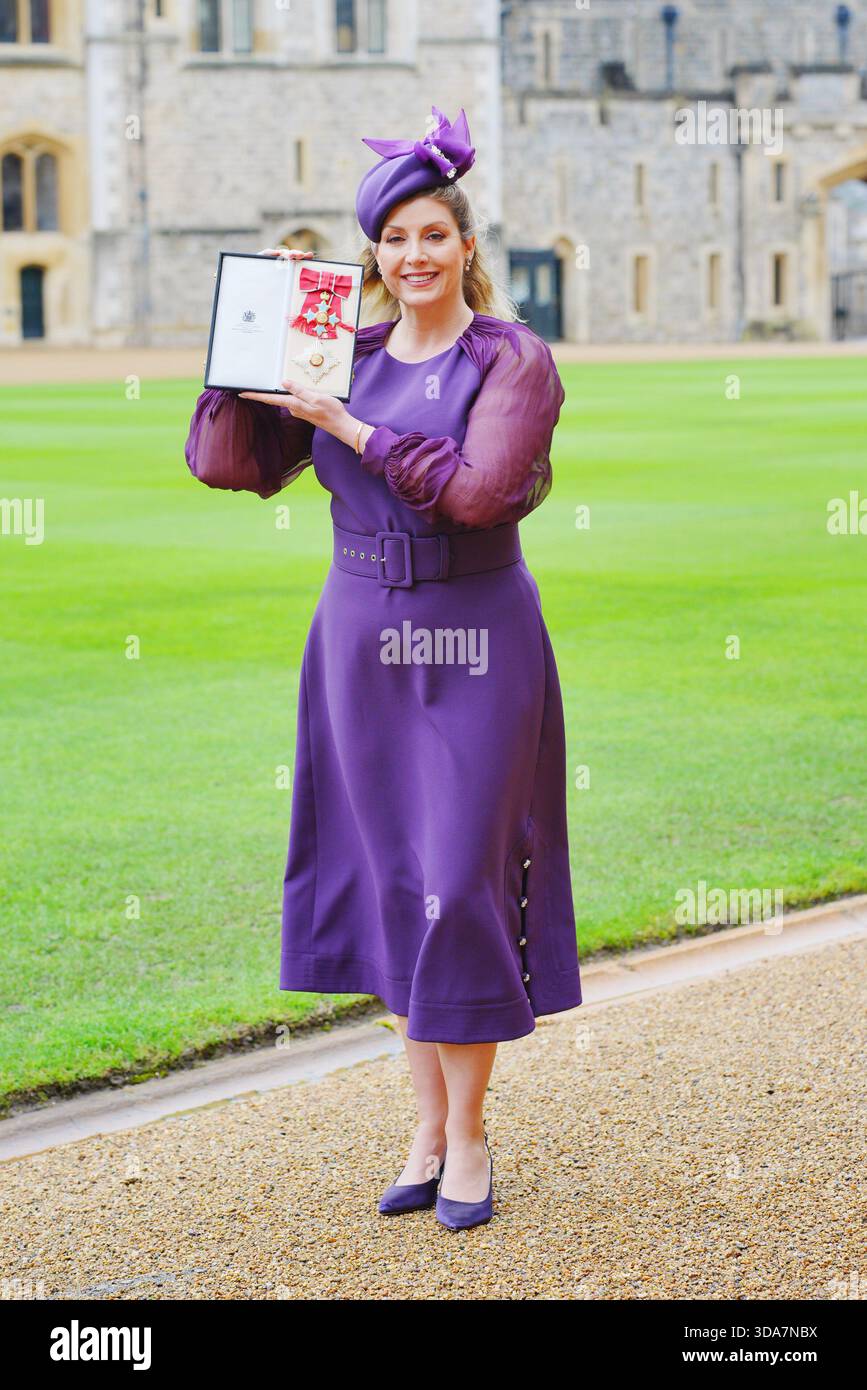Dame Penny Mordaunt after being made a Dame Commander of the British ...