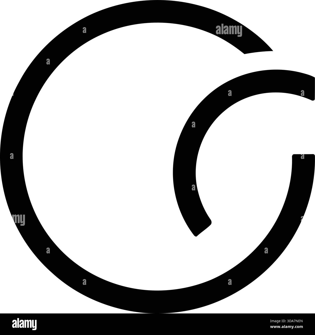 Outline geometric circle shape Black and White Stock Photos & Images ...