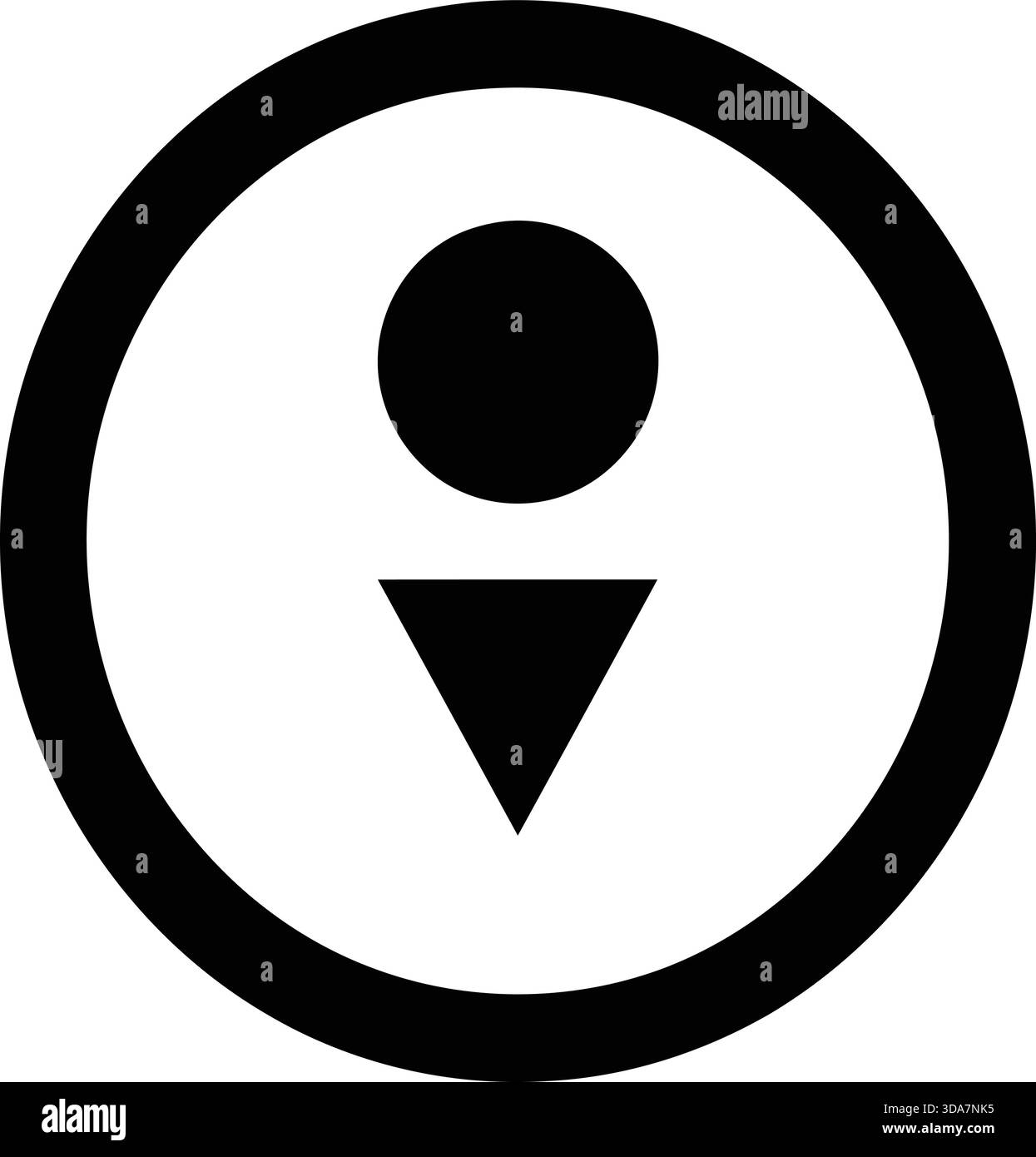 Outline geometric circle shape Black and White Stock Photos & Images ...