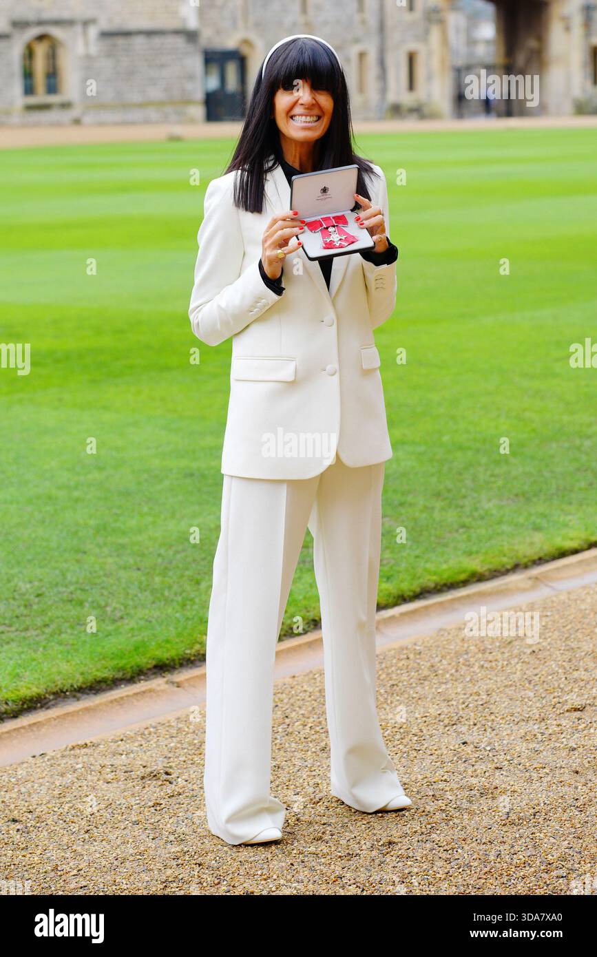 Claudia Winkleman after being made a Member of the Order of the British ...
