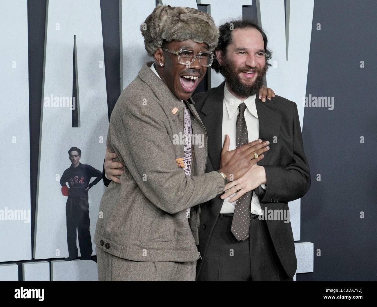 (L-R) Tyler The Creator and Josh Safdie at the A24's MARTY SUPREME Los ...