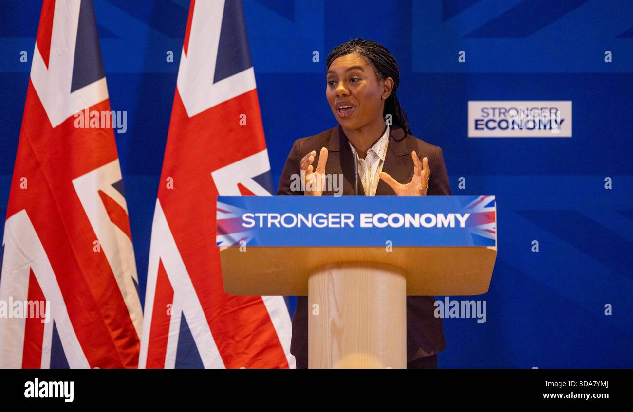 London, UK 9th Dec 2025 Conservative Leader Kemi Badenoch, delivers a ...
