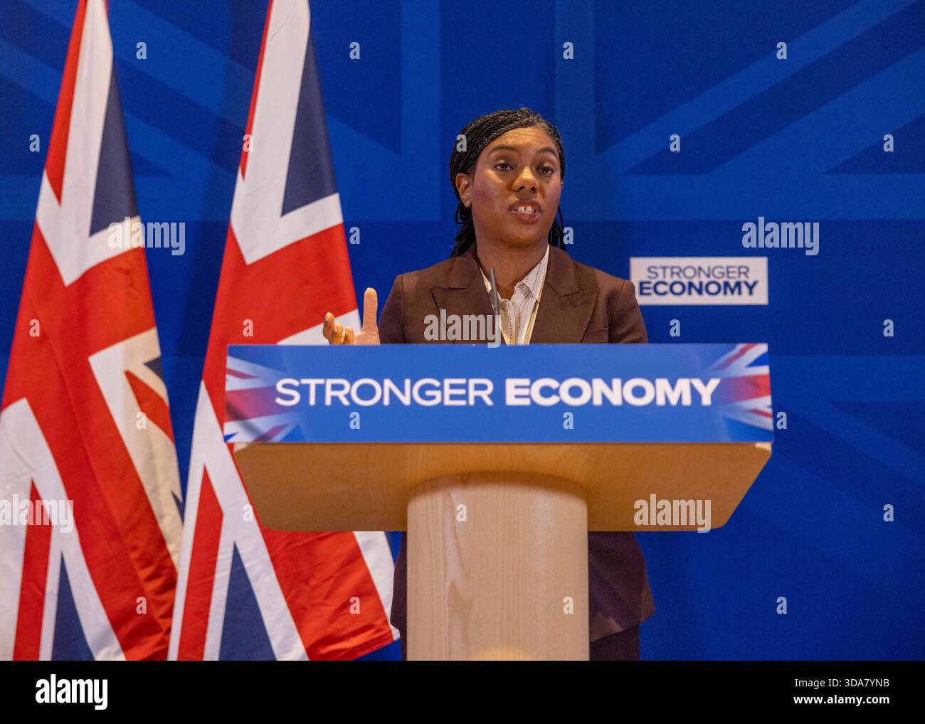 London, UK 9th Dec 2025 Conservative Leader Kemi Badenoch, delivers a ...