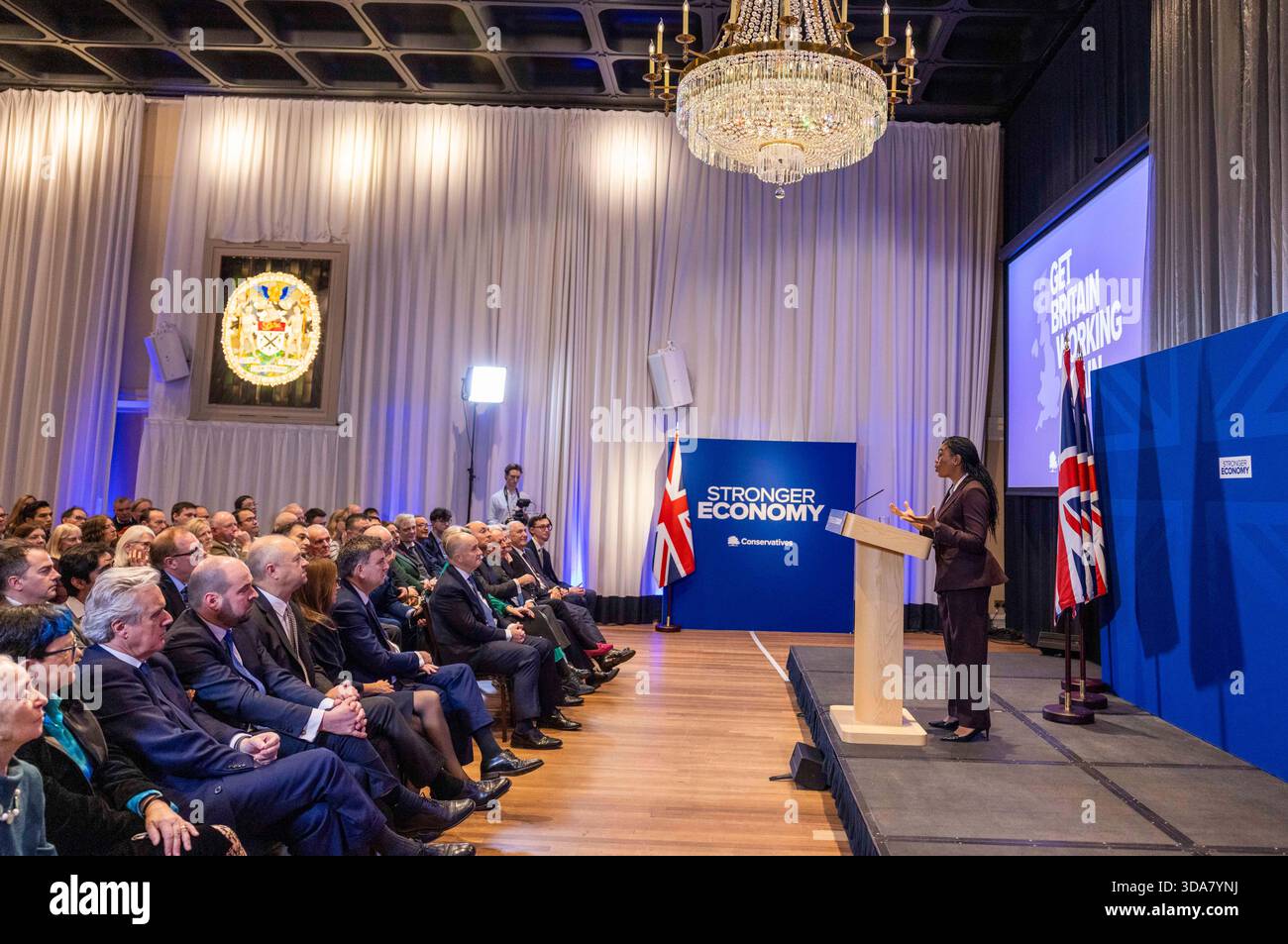 London, UK 9th Dec 2025 Conservative Leader Kemi Badenoch, delivers a ...