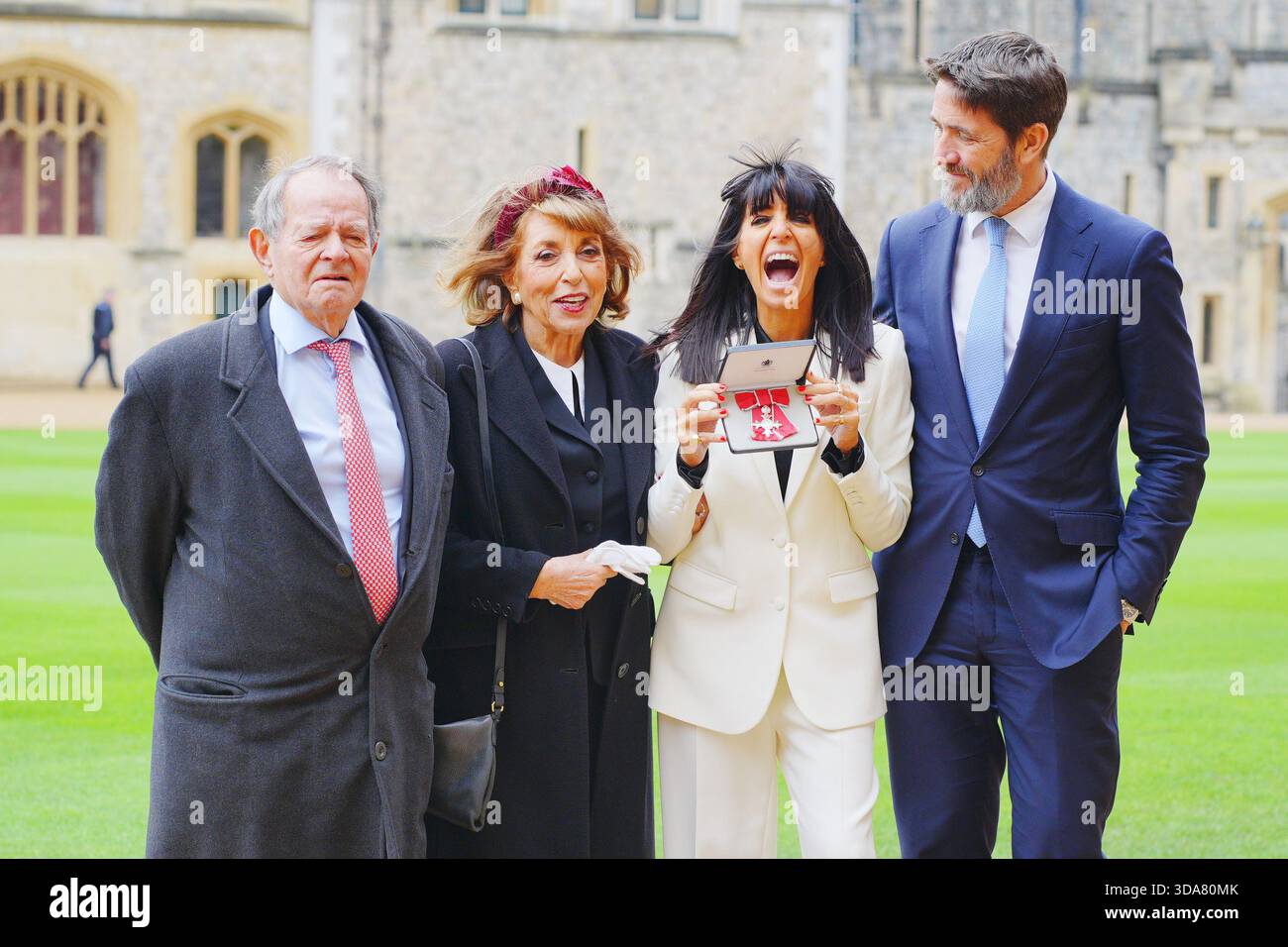 (left to right) Barry Winkleman, Eve Pollard, Claudia Winkleman and ...