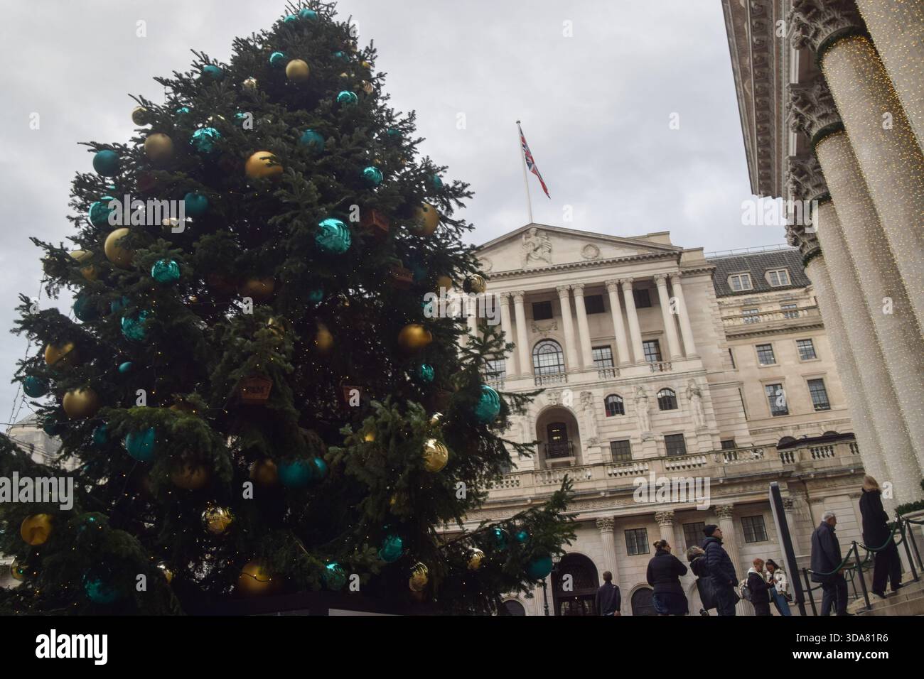 London, UK. 9th December 2025. A Christmas tree has been installed ...
