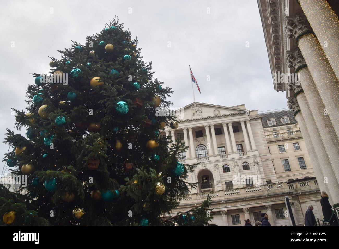 London, UK. 9th December 2025. A Christmas tree has been installed ...