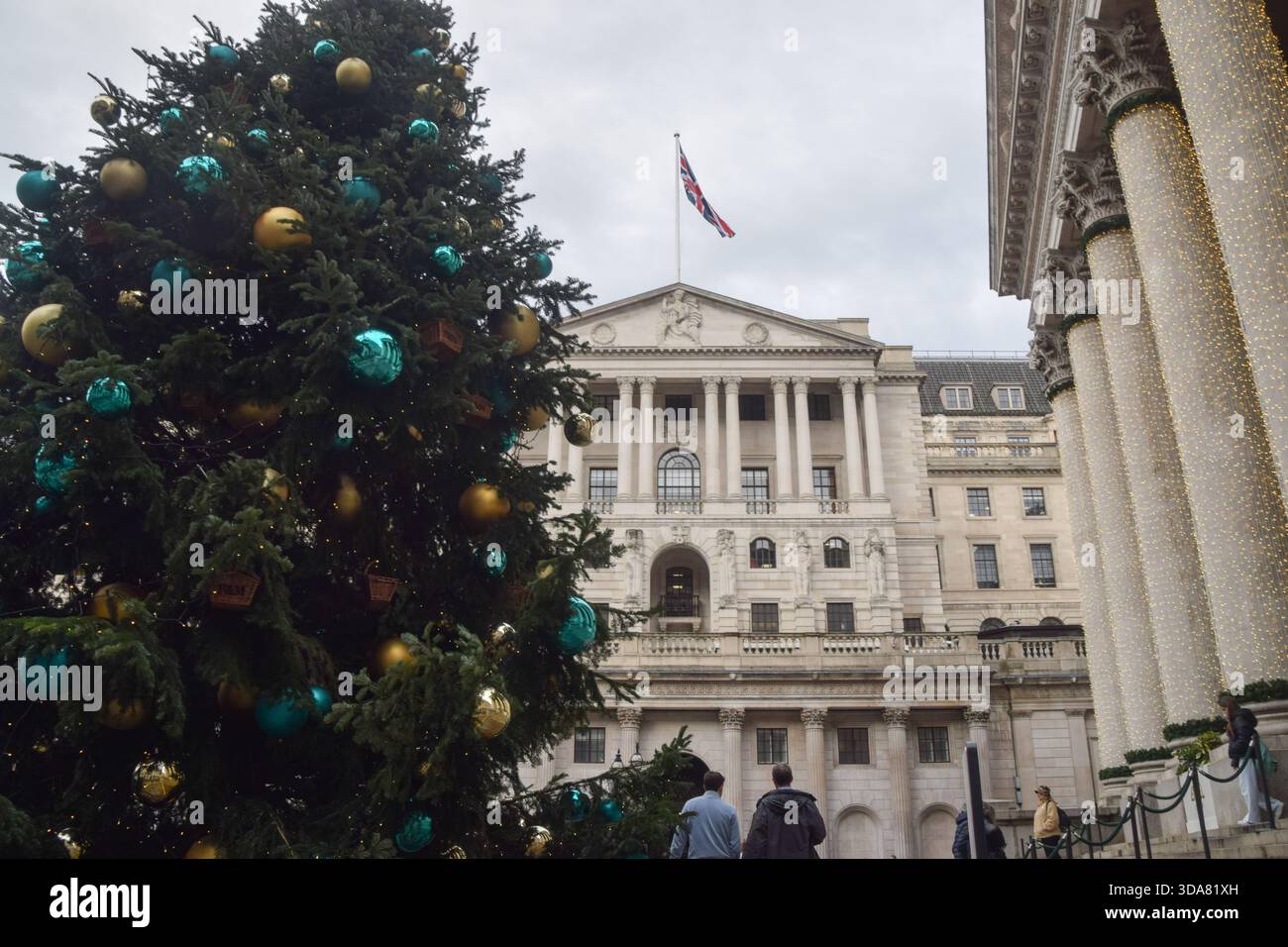 London, UK. 9th December 2025. A Christmas tree has been installed ...