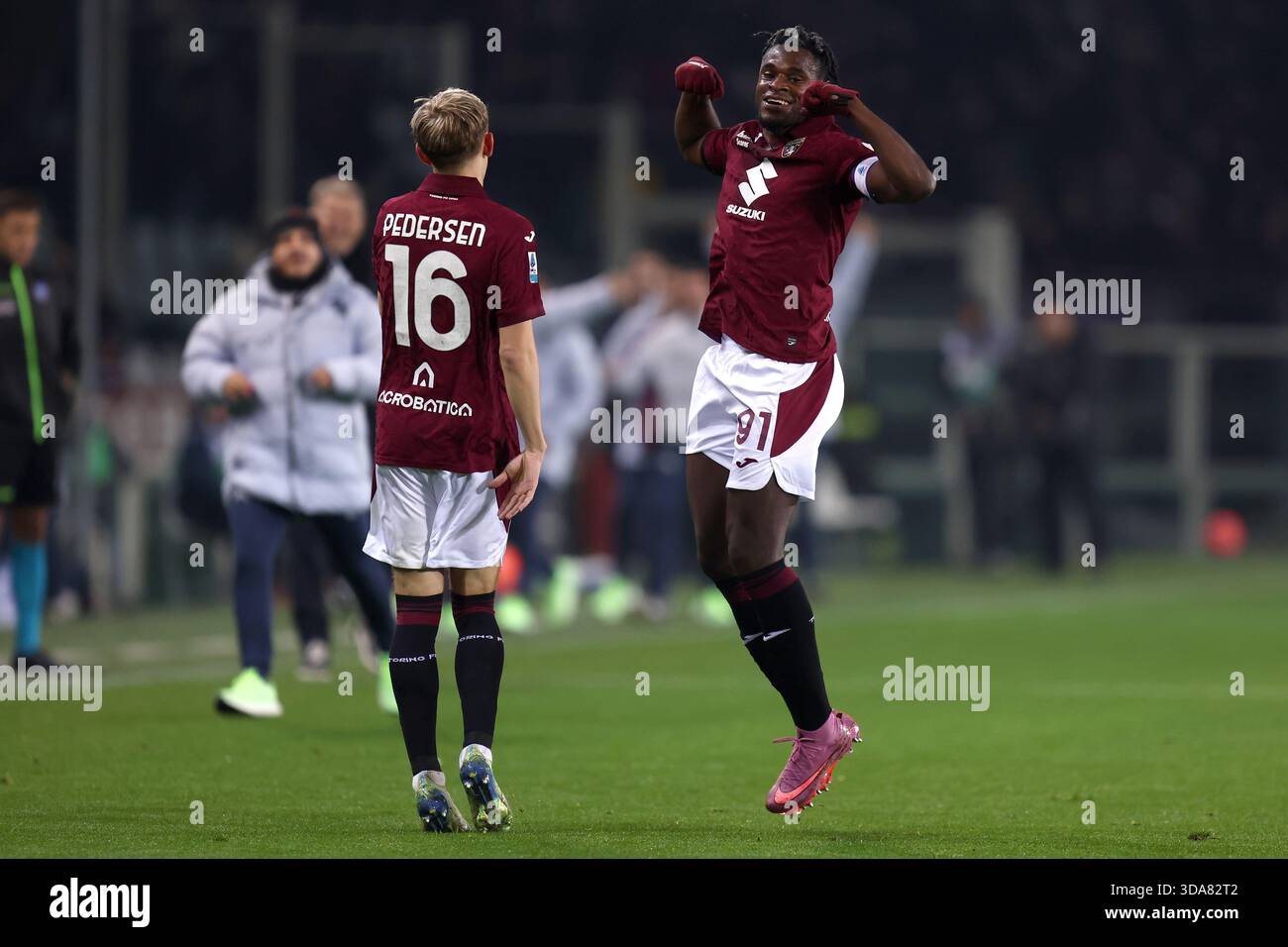 Duvan Zapata of Torino Fc celebrates after scoring a goal during the ...