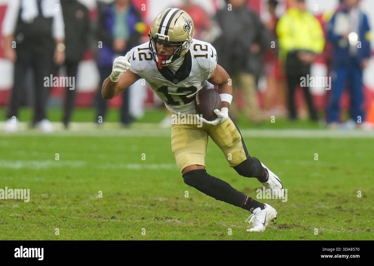 New Orleans Saints wide receiver Chris Olave (12) against the Tampa Bay ...