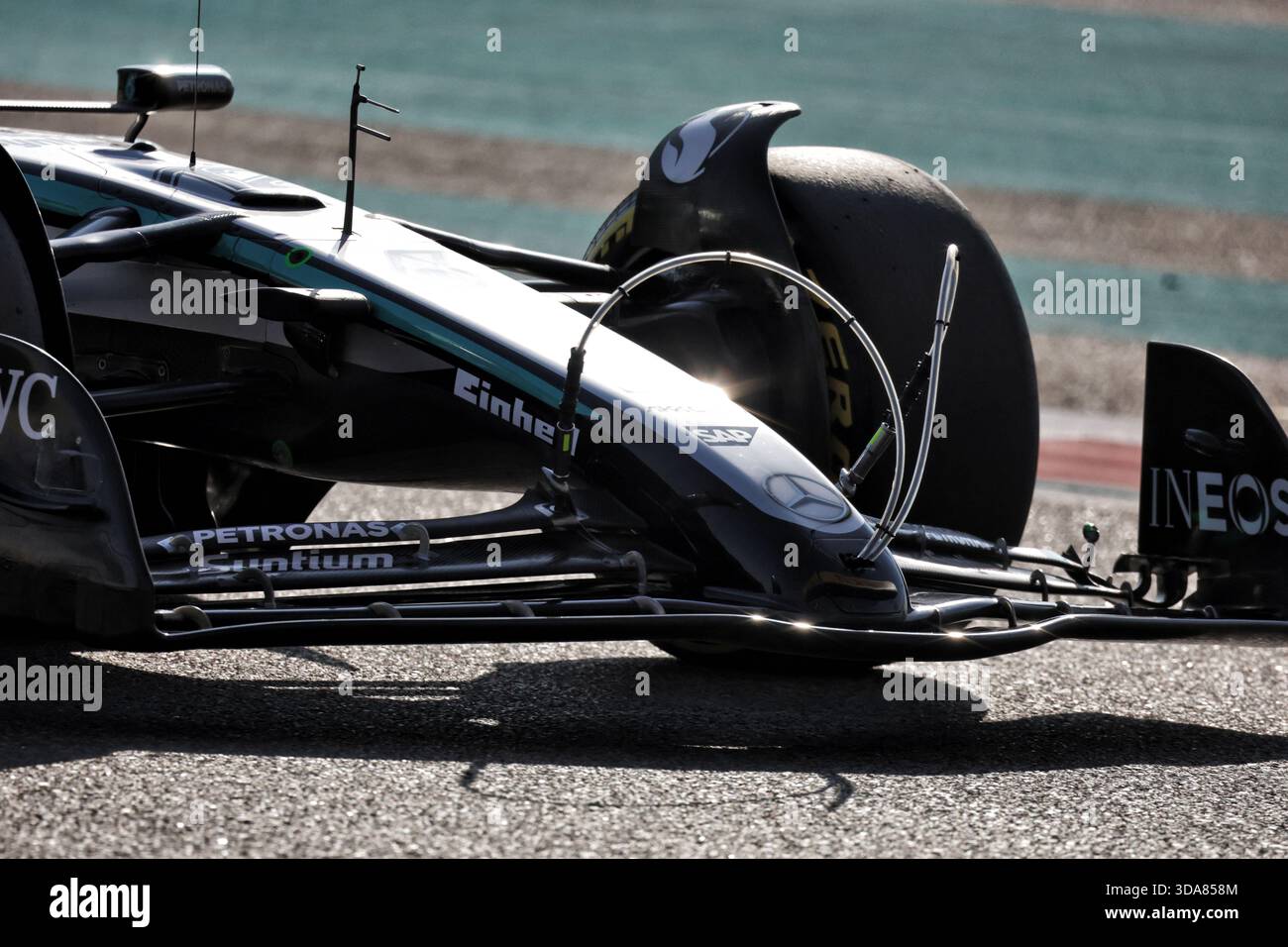 Andrea Kimi Antonelli (ITA) Mercedes AMG F1 W16 - front wing with tubes ...
