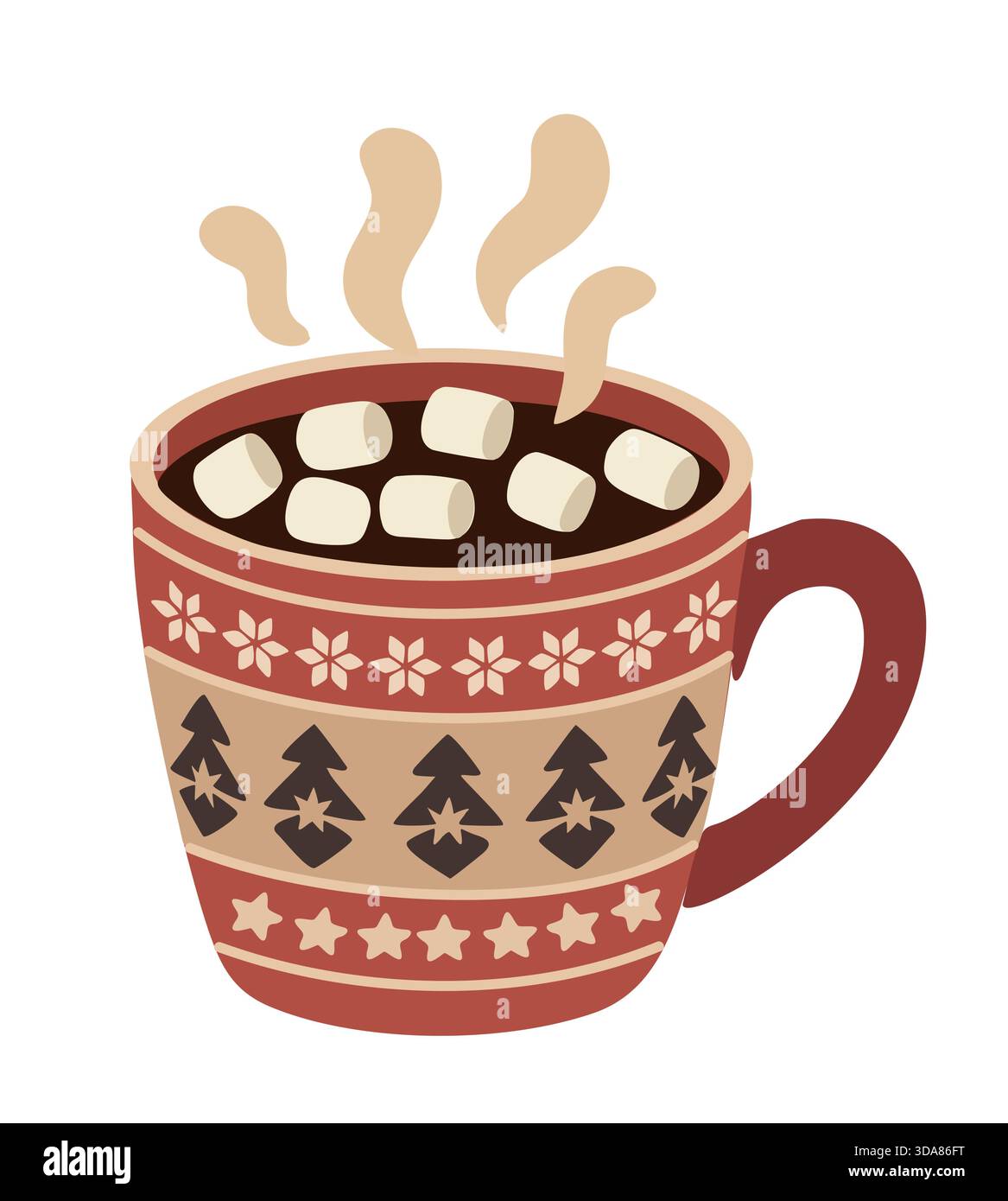 Cup coffee marshmallows chocolate Stock Vector Images - Alamy